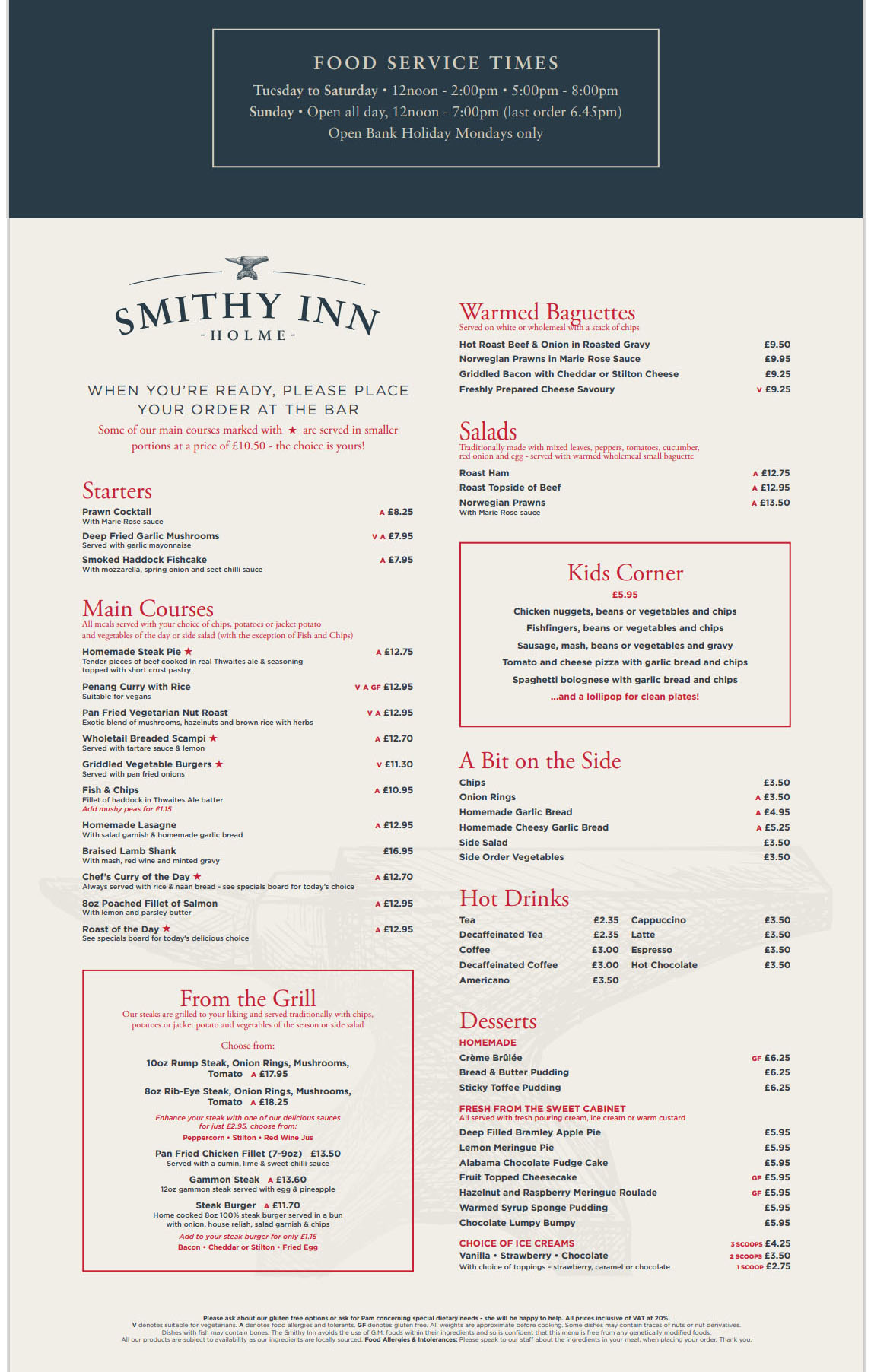 The Smithy Inn Pub Holme Food In North Lancashire